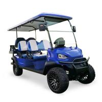 China 48V 5KW AC Motor Hunting Transport 6 Seater Golf Cart with Front Drum Rear Drum Brake System and Maximum Speed ≤30Km/h for sale