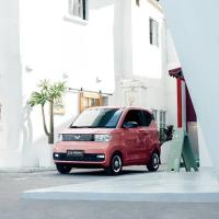 China Blue Wuling Hong Wuling Hongguang Miniev 2023 Mini Macaron Smart Car with Fuel 100% Electric for sale