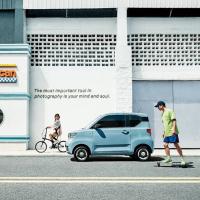 China Blue Wuling Hong Wuling Hongguang Miniev 2023 Mini Macaron Smart Car with Fuel 100% Electric for sale