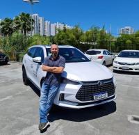 China White BYD Tang 2023 Luxury Electric Car Smart LCD Intelligent Auto Car with 4G Internet and LCD Display for sale