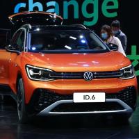China Fuel 100% Electric 7 Seat Electric Car VW ID6 CROZZ LITE PRO 2023 Road Legal Energy Vehicle for sale