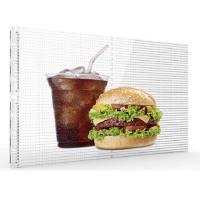 China P8 Adhesive Transparent LED Display 80% Transparency 3000nits For Store Window for sale