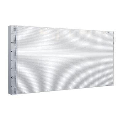 China P3.9-7.8 Slim Adhesive Transparent LED Display Film - 3mm Thick 70% Transparency Glass Window Video Wall for sale