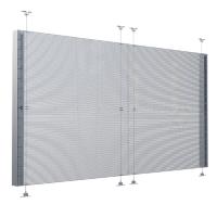 China P3.9-7.8 Slim Adhesive Transparent LED Display Film - 3mm Thick 70% Transparency Glass Window Video Wall for sale