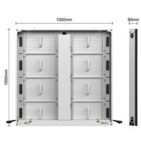 China P4.8 Outdoor Fixed LED Display Panel 1000×1000mm with 6000 Nits Brightness and IP65 Waterproof Rating for sale