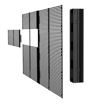 China P7.8-7.8 HD Outdoor Transparent LED Display 5000nits Brightness IP65 Rated for Glass Wall Advertising for sale