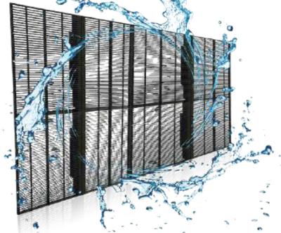 China P5.2-10.4 Transparent LED Video Wall Front Service 5000 nits Glass Curtain Wall for sale