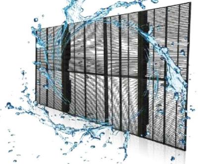 China P5.2-10.4 Outdoor Transparent LED Display 1000×500mm Cabinet 5000 Nits IP65 Waterproof for sale