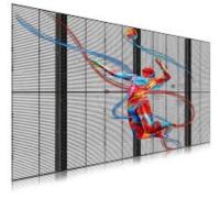 China P7.8 Full Color Transparent Screen With Aluminum Cabinet For Indoor Advertisement for sale