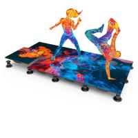 China P3.91 Interactive LED Dance Floor Modular Design 500x500mm Front Service for sale