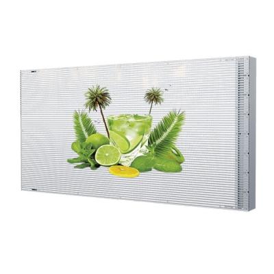 China Front Service SMD1921 LED Type 240x1500mm Adhesive Transparent Display for Glass Window Sale for sale