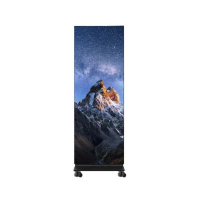 China P1.25 Smart Poster LED Display Foldable 1x5 Thickness 29.5mm Wireless Control for sale