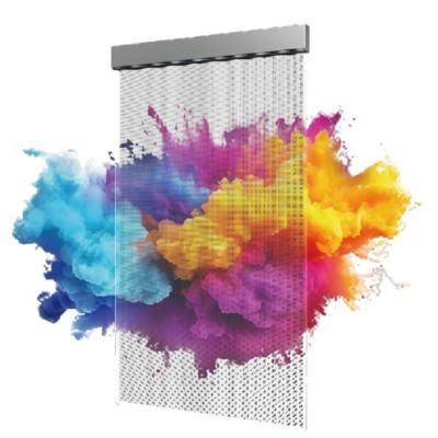 China P3.9 Holographic Transparent LED Display 85% Transparency Only 6mm Thickness for sale
