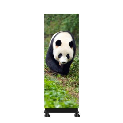 China P0.9 LED Poster Display Die-casting AL Foldable Front Service 600x337.5mm for sale