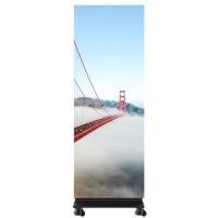 China P0.9 LED Poster Display Floor Standing Ultra Thin 29.5mm Foldable Wireless Control for sale