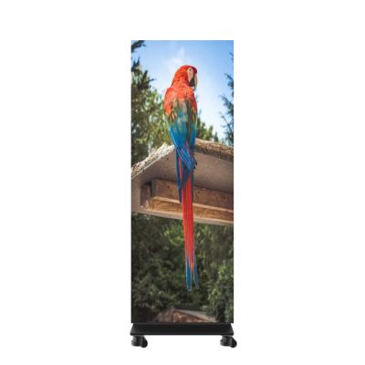 China P1.25 Foldable Smart LED Poster COB 600x1687.5mm Front Service Floor Standing for sale