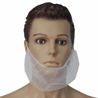 China Personal Care Disposable Beard Cover Food Industry Simple Elastic Beard Hair Net for sale