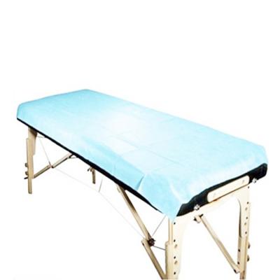 China Flat / With or Without Elastic Nonwoven Disposable Disposable Bed Cover Medical / Spa / Hotel / Hospital Bed Cover for sale