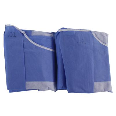 China Sale Single Use Reinforced Surgical Gown Waterproof Disposable Medical Hospital Level 2 Surgeon Gown for sale