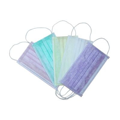 China 3 Ply Cheap Nonwoven Dental Clinic Eco-Friendly Earloop Face Mask Surgical Colorful Medical Nonwoven Disposable Factory for sale