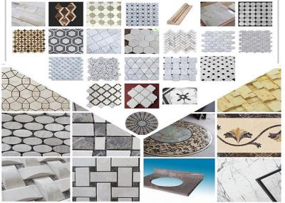 China Polished Surface Marble Mosaic Tile 305mm * 305mm * 10mm / Customed Size for sale