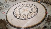 China Hall Decorative Natural Stone Floor Medallions Nice Water Jet Pattern for sale