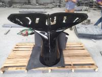 China Absolute Black Granite Memorial Headstones Retangular Upright / Other Shape for sale