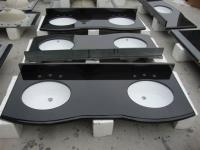 China Black Bathroom Vanity Countertops 2cm / 3cm Thickness 4