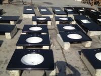 China Black Bathroom Vanity Countertops 2cm / 3cm Thickness 4