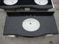 China Black Bathroom Vanity Countertops 2cm / 3cm Thickness 4
