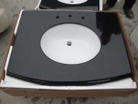 China Black Bathroom Vanity Countertops 2cm / 3cm Thickness 4
