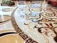 China Hall Decorative Natural Stone Floor Medallions Nice Water Jet Pattern for sale