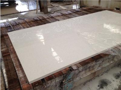 China Hotel / Household White Quartz Kitchen Countertops , Custom Edge White Quartz Slab for sale