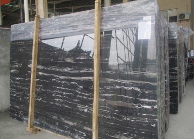 China Sliver silver Dragon Black with White Vein polished black and white stone marble slabs tiles for sale