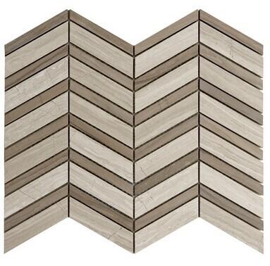 China Grey Marble Mosaic Tile Modern Design Pattern / Various Color Optional for sale