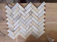 China Grey Marble Mosaic Tile Modern Design Pattern / Various Color Optional for sale
