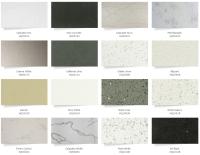 China White Quartz Solid Stone Countertops For Kitchen 2.5 G / Cm3 Bulk Density for sale