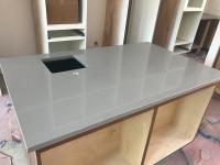 China Gray Quartz Kitchen Countertops , Artificial Solid Surface Quartz Countertops for sale