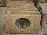 China Beige Travertine Marble Stone Countertops 2.63g / Cm3 Bulk Density for sale