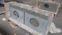 China Bathroom / Kitchen Green Solid Granite Worktops 0.01% Water Absorption for sale
