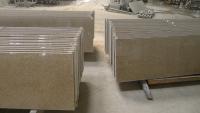 China Sunset Gold Granite Bathroom Vanity Tops , Custom Cut Size Granite Tile Countertop for sale