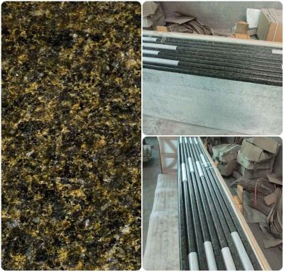 China Green Solid Granite Worktops 250MPA Compressive Strength SGS Standard for sale