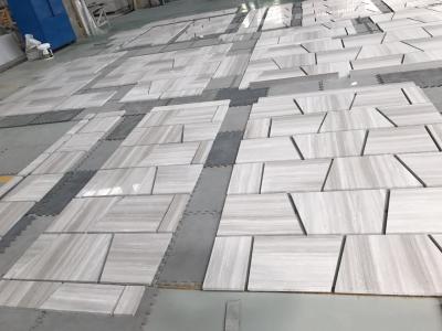 China White grey wooden grain natural marble tile and slab for sale