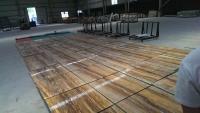 China Golden yellow wooden grain natural marble tile and slab for sale