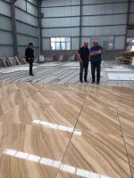 China Golden yellow wooden grain marble natural marble tile and slab for sale