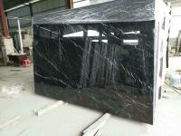 China High Hardness Nero Marquina Marble Slab , Natural Nero Black Marble Tile for sale