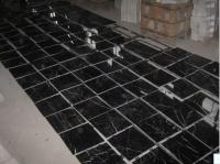 China High Hardness Nero Marquina Marble Slab , Natural Nero Black Marble Tile for sale