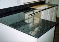 China Natural Emerald Pearl Polished Azul granito Blue green Granite 12X12 stone tiles slabs for sale