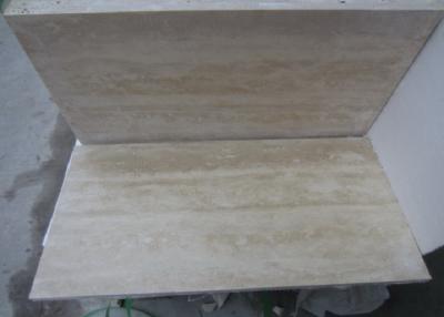 China Yellow Classic Travertine Natural Marble Tile Up 85 Polished Degree for sale