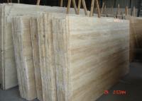 China Yellow Classic Travertine Natural Marble Tile Up 85 Polished Degree for sale